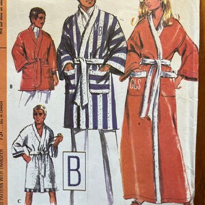 Unisex Robe Sewing Pattern / Men's or Women's Vintage 60s Robe W ...