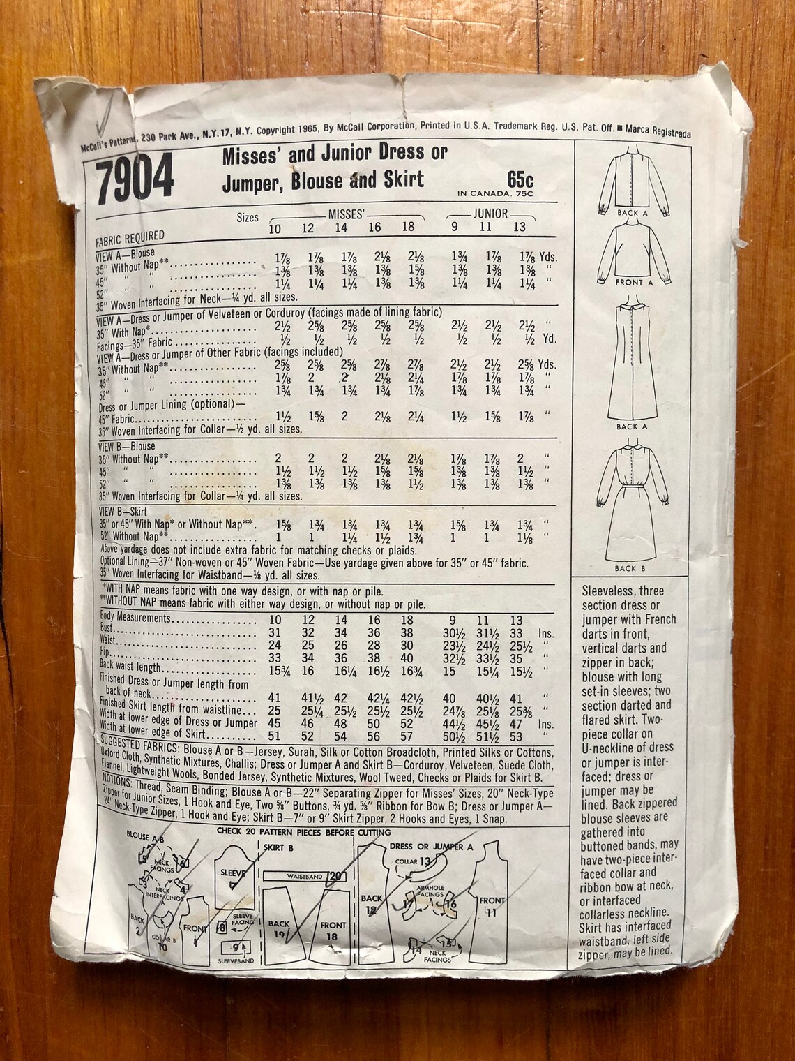 1960s A-line Dress Sewing Pattern / 60s Vintage Women's - Etsy