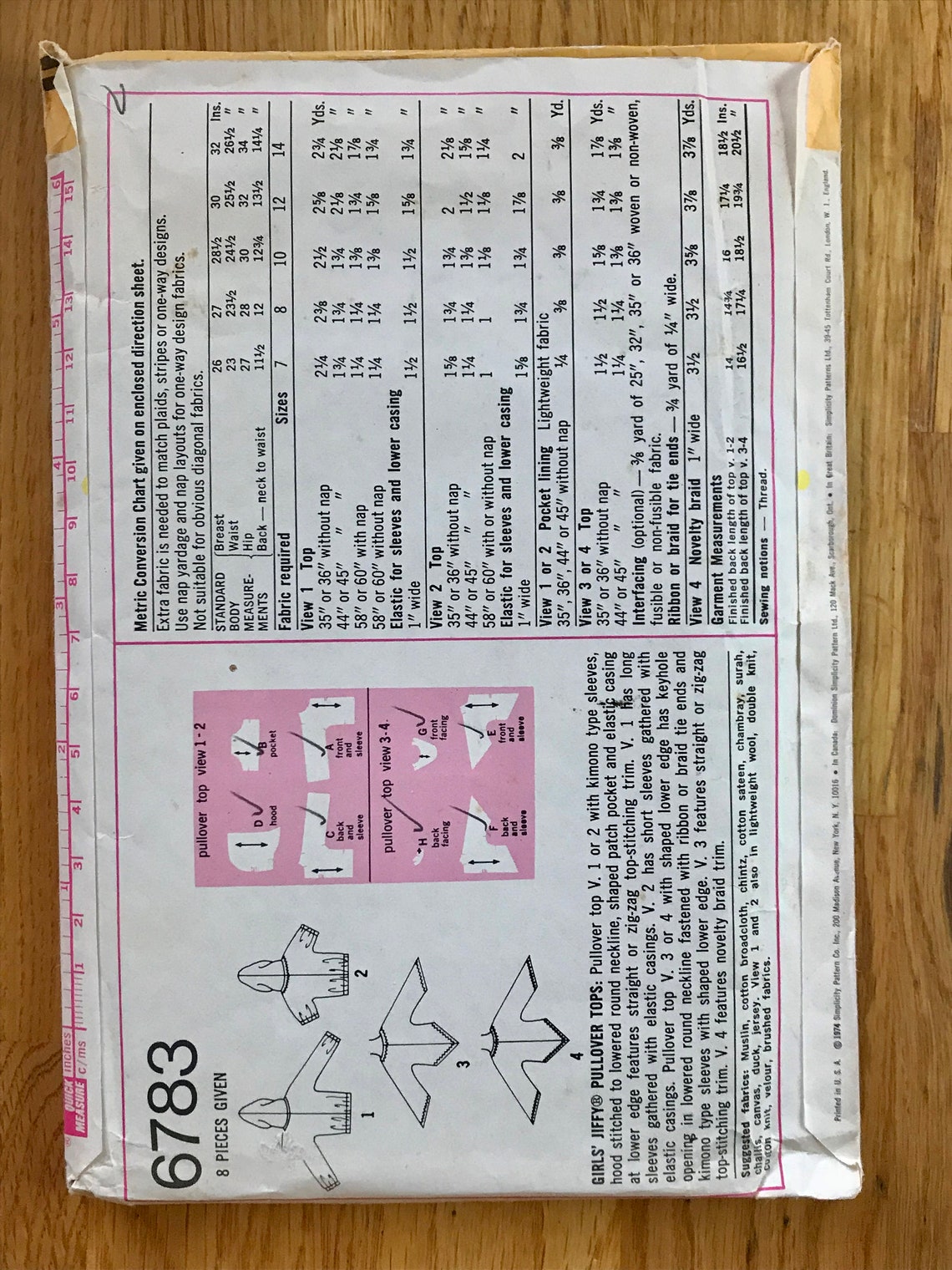 1970s Jiffy Top Sewing Pattern / 70s Vintage Easy to Sew - Etsy