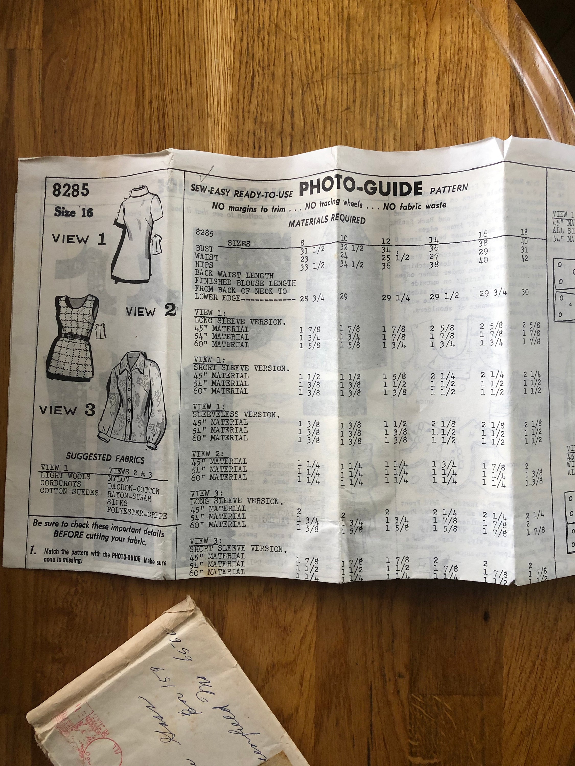 1960s Tops Sewing Pattern / 60s Vintage Blouse / Shirt / | Etsy