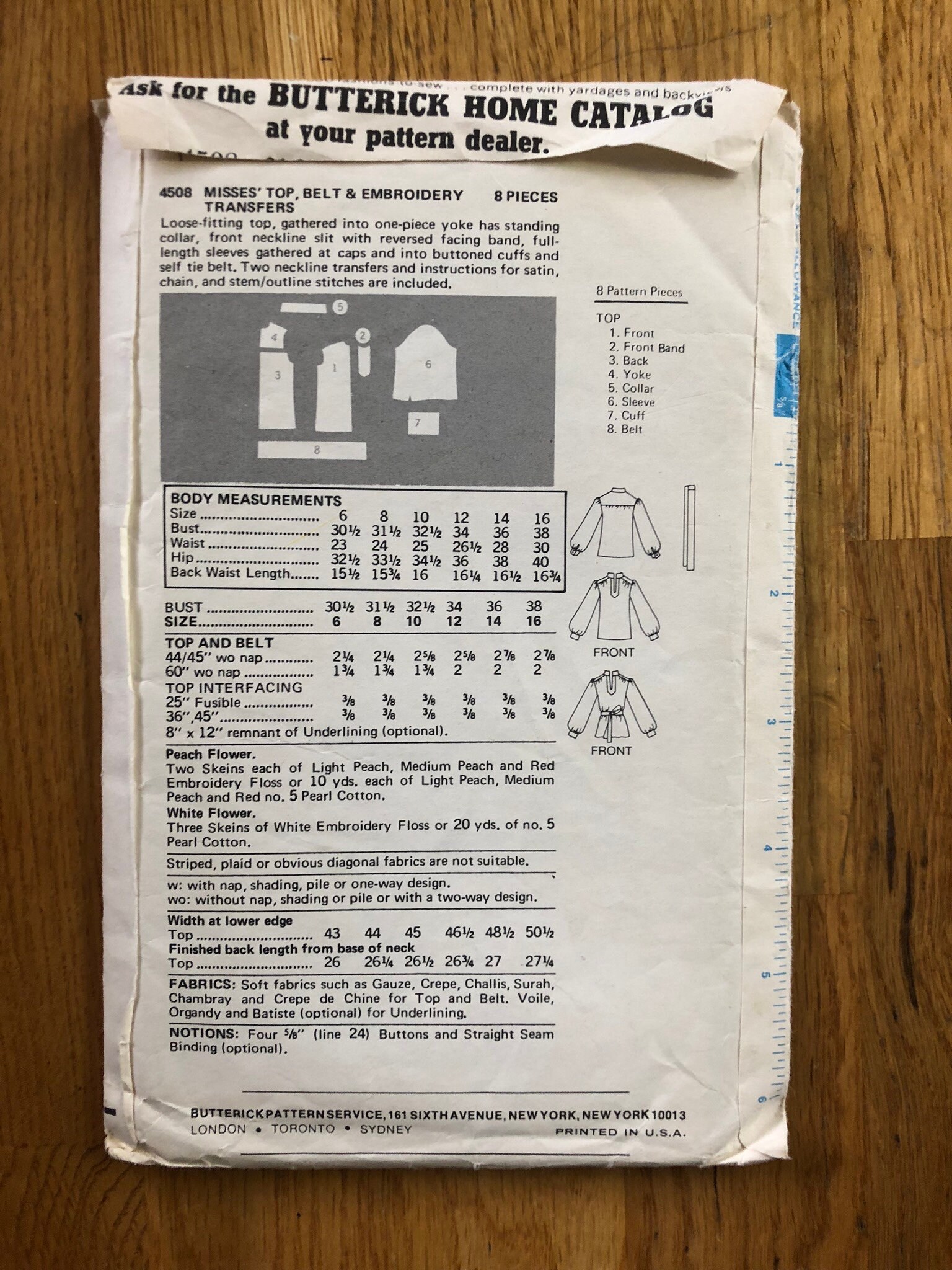 70s Boho Top Sewing Pattern / Vintage Women's Blouse Belt - Etsy