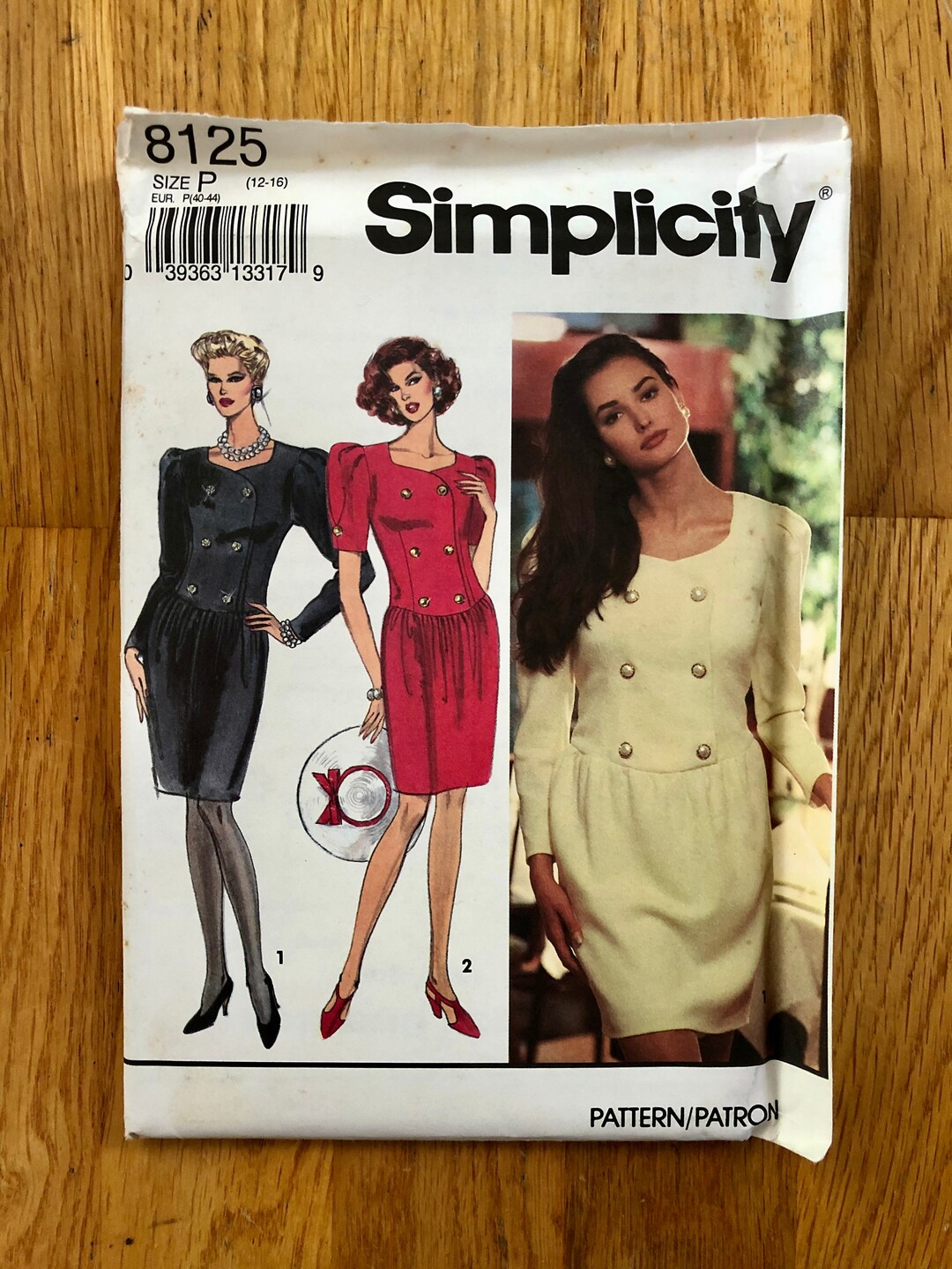 90s Dress Sewing Pattern / Vintage Double Breasted Dresses / Women's ...