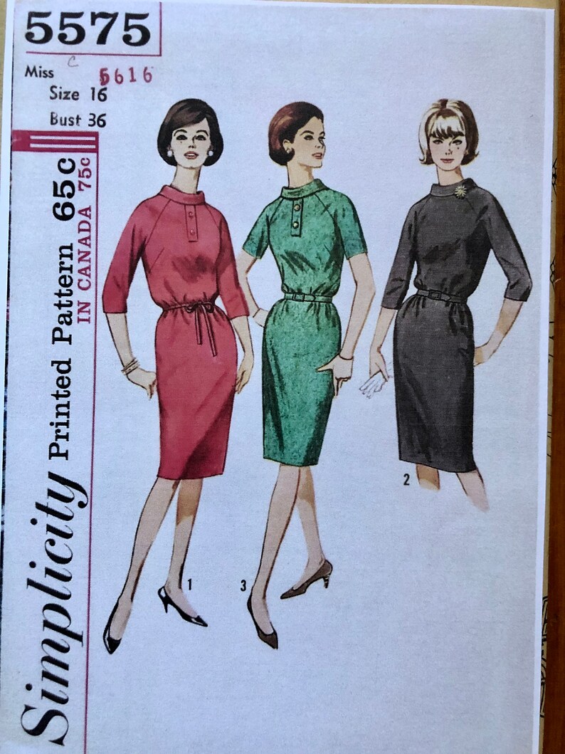 1960s Dress Sewing Pattern / 60s Vintage Dress / Women's - Etsy