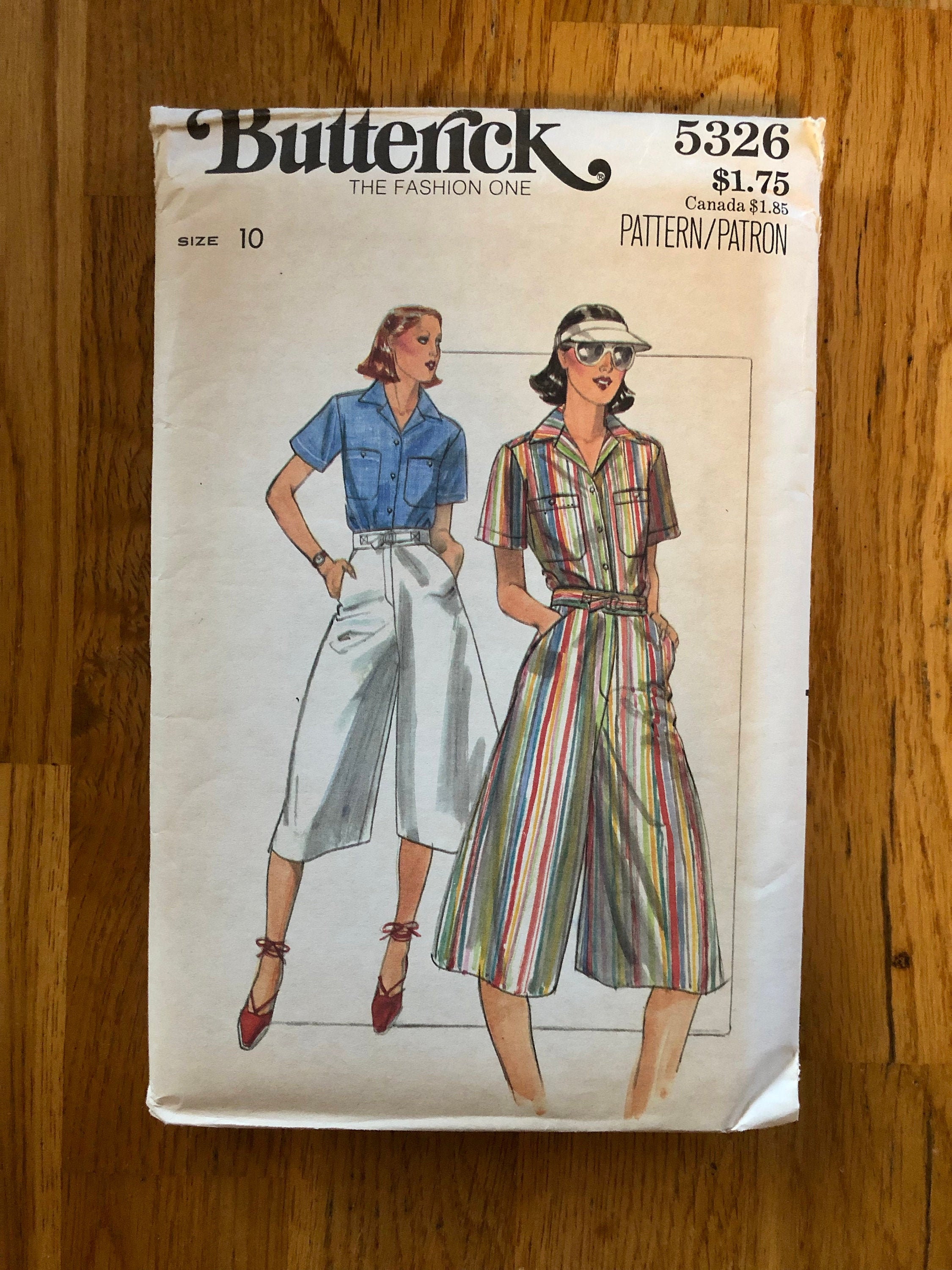 70s Shirt & Culottes Sewing Pattern / Vintage 1970s - Etsy