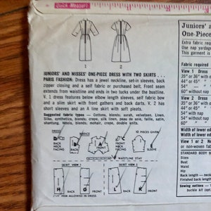 60s A-line or Sheath Dress Sewing Pattern / 1960s Vintage Women's Dress ...