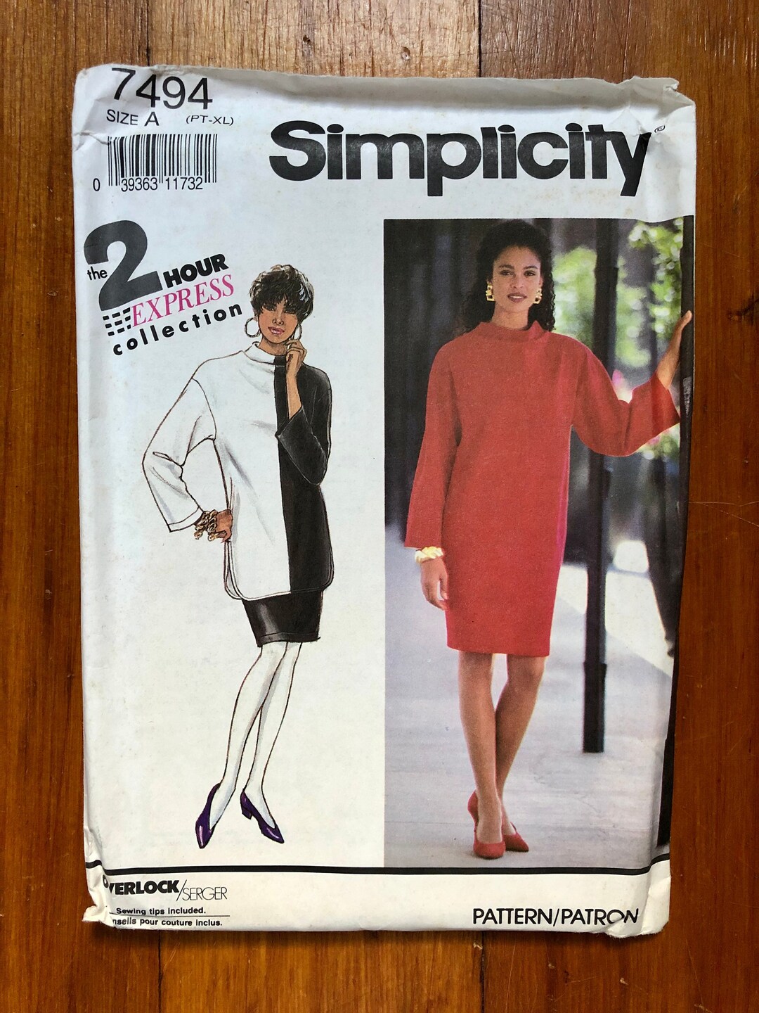 90s Knit Dress Sewing Pattern / Vintage Skirt & Dress / Women's Size PT ...