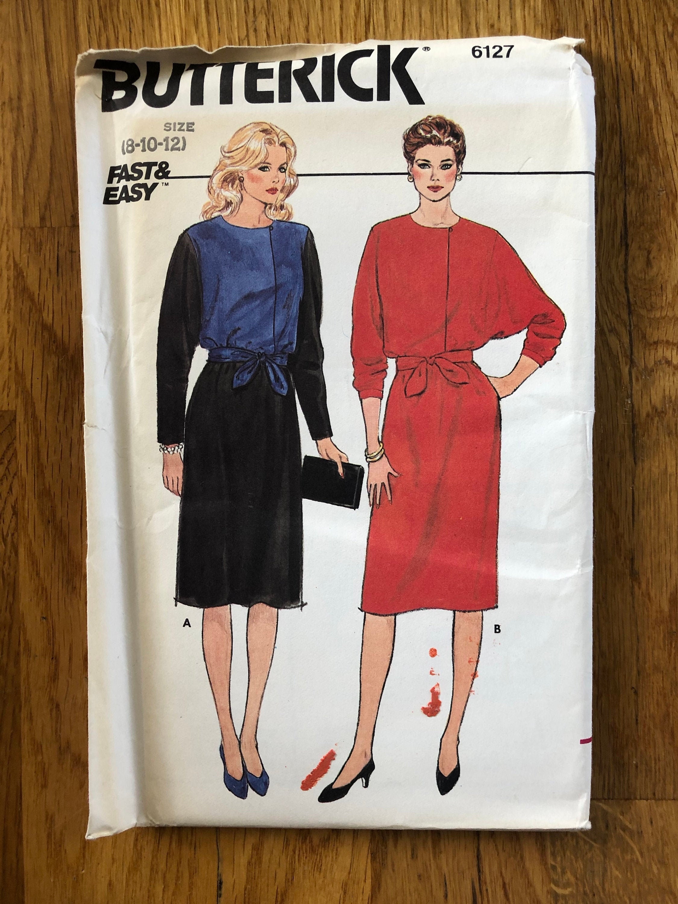 80s Dress Sewing Pattern / Vintage 1980s Women's Dress - Etsy