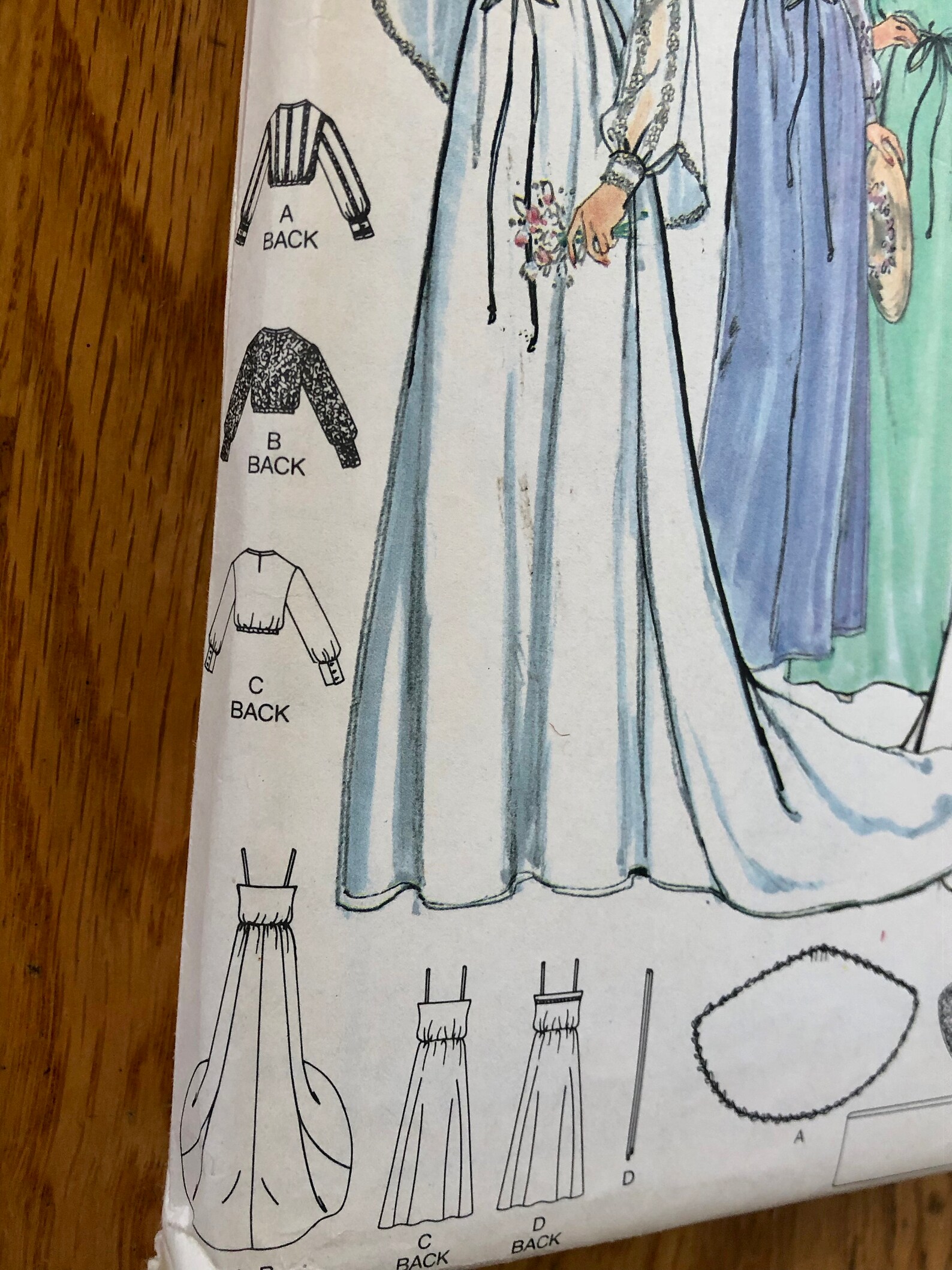80s Wedding Dress & Veil Sewing Pattern / 1980s Vintage - Etsy