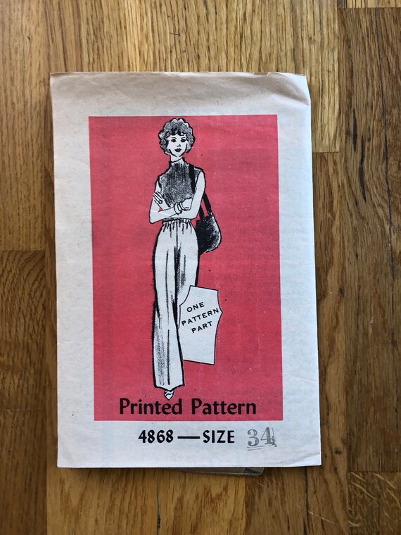 1970s Pants Sewing Pattern / 70s Vintage Women's Pants / - Etsy