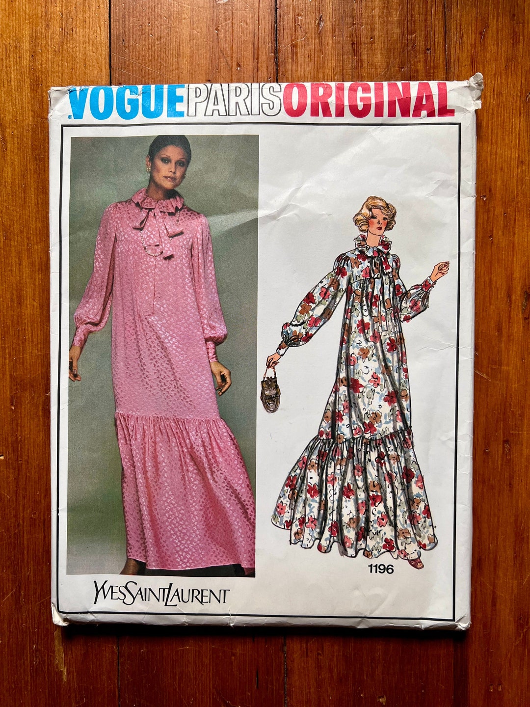 Yves Saint Laurent Sewing Pattern / 1970s Vintage Vogue Paris Original ...