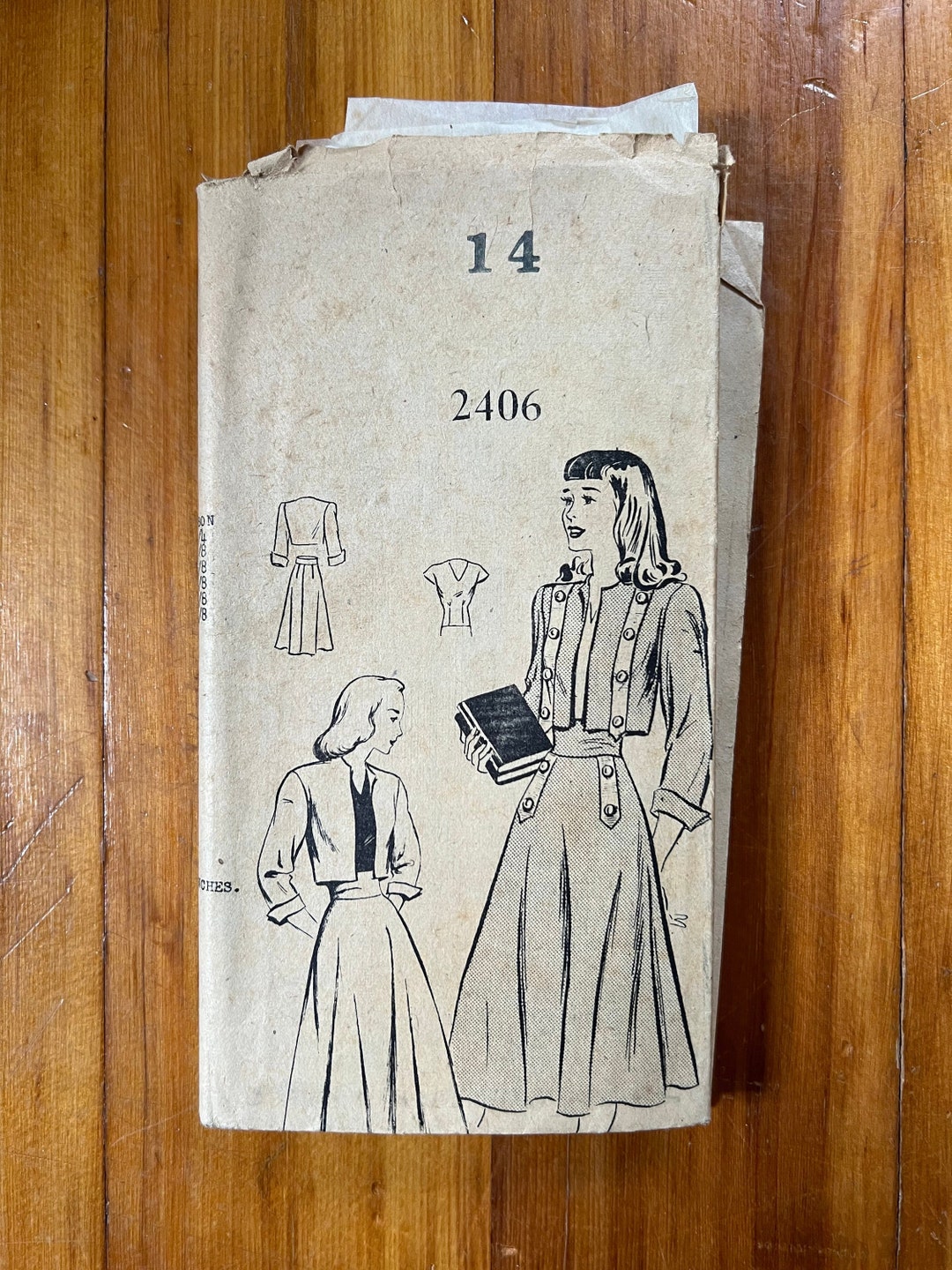 1940s Bolero, Blouse & Skirt Sewing Pattern / Vintage 40s Top / Women's ...