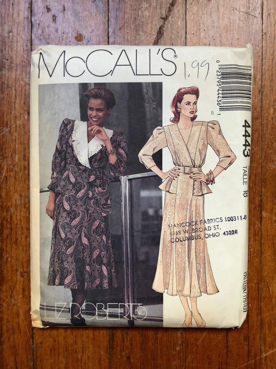 80s Dress Sewing Pattern / 1980s Vintage Liz Roberts Designer Dress ...