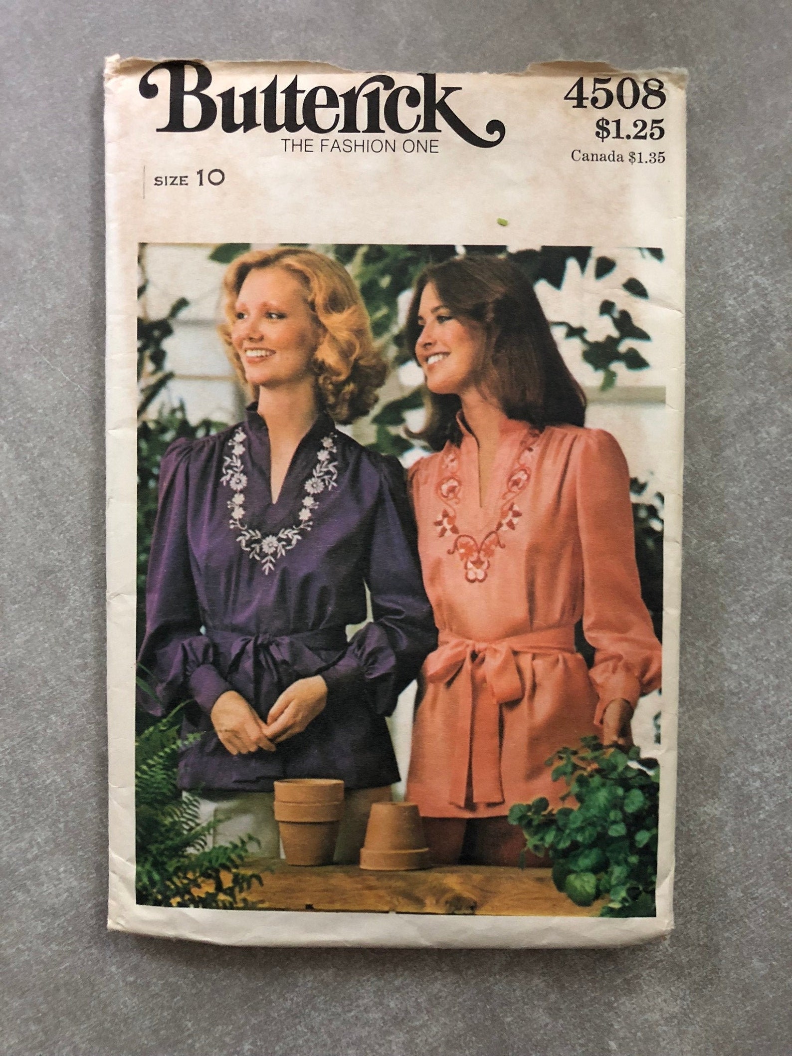 70s Boho Top Sewing Pattern / Vintage Women's Blouse Belt - Etsy