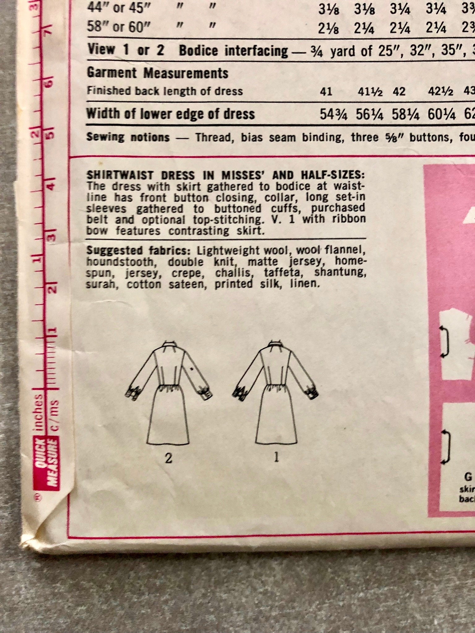70s Shirt Dress Sewing Pattern / Vintage 1970s Women's | Etsy