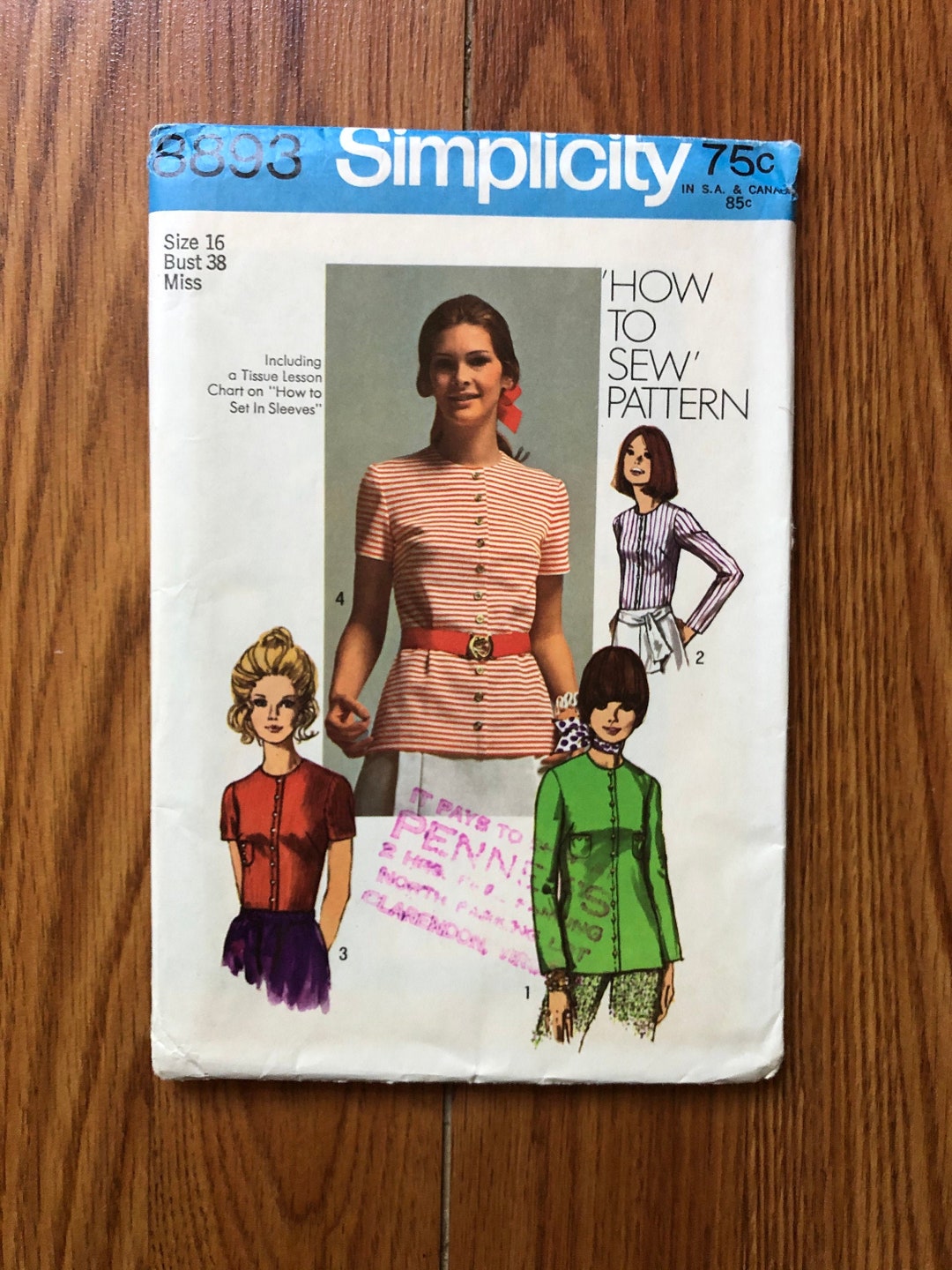 1970s Women's Tops Sewing Pattern / 70s Vintage Women's Blouses ...