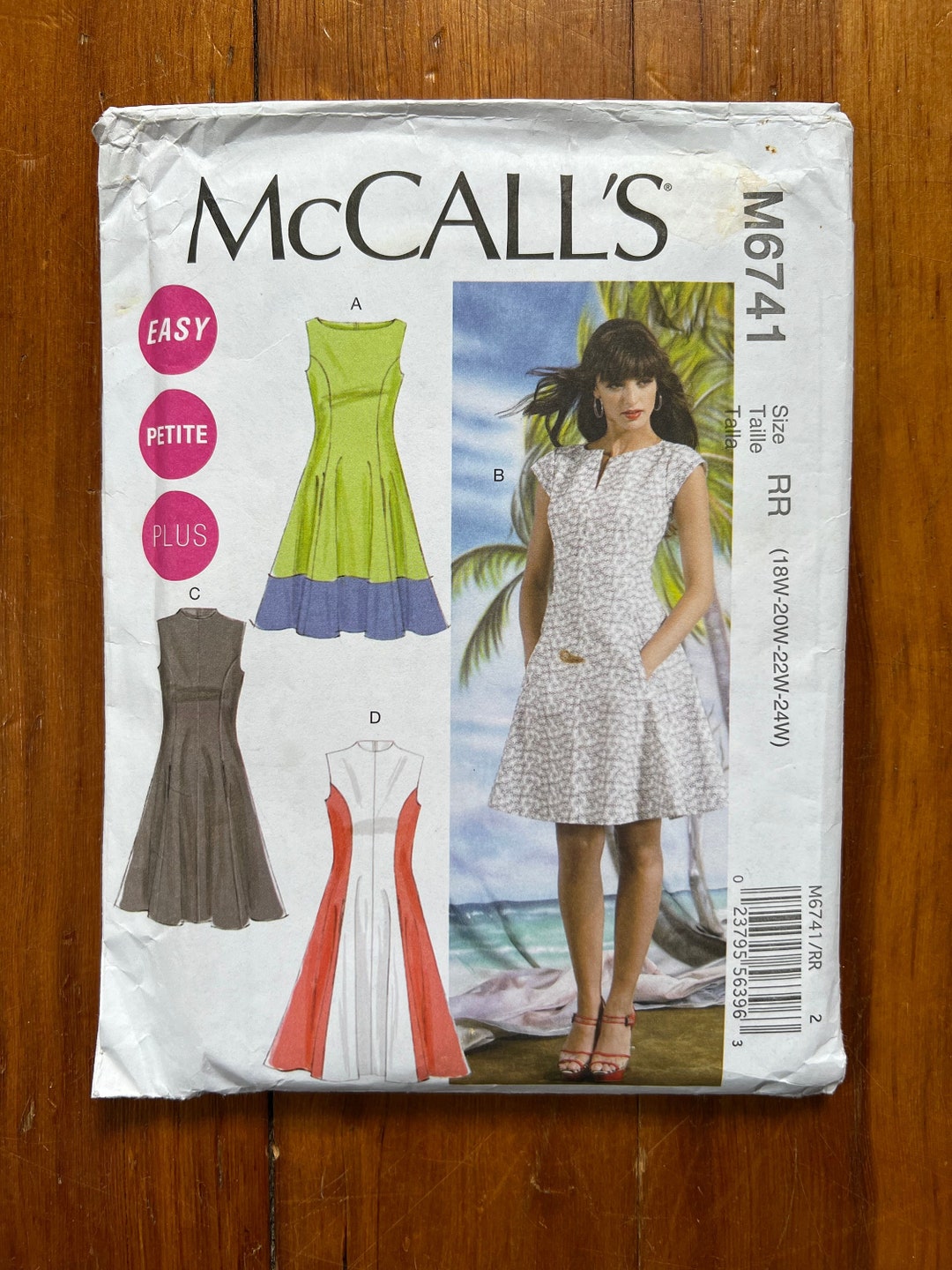 Women's Dress Sewing Pattern / Easy to Sew / Plus Size 18-24 Bust 40-46 ...