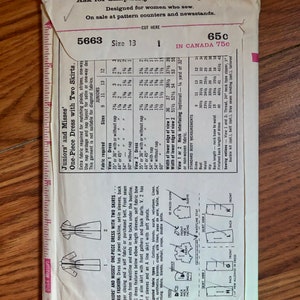 60s A-line or Sheath Dress Sewing Pattern / 1960s Vintage Women's Dress ...