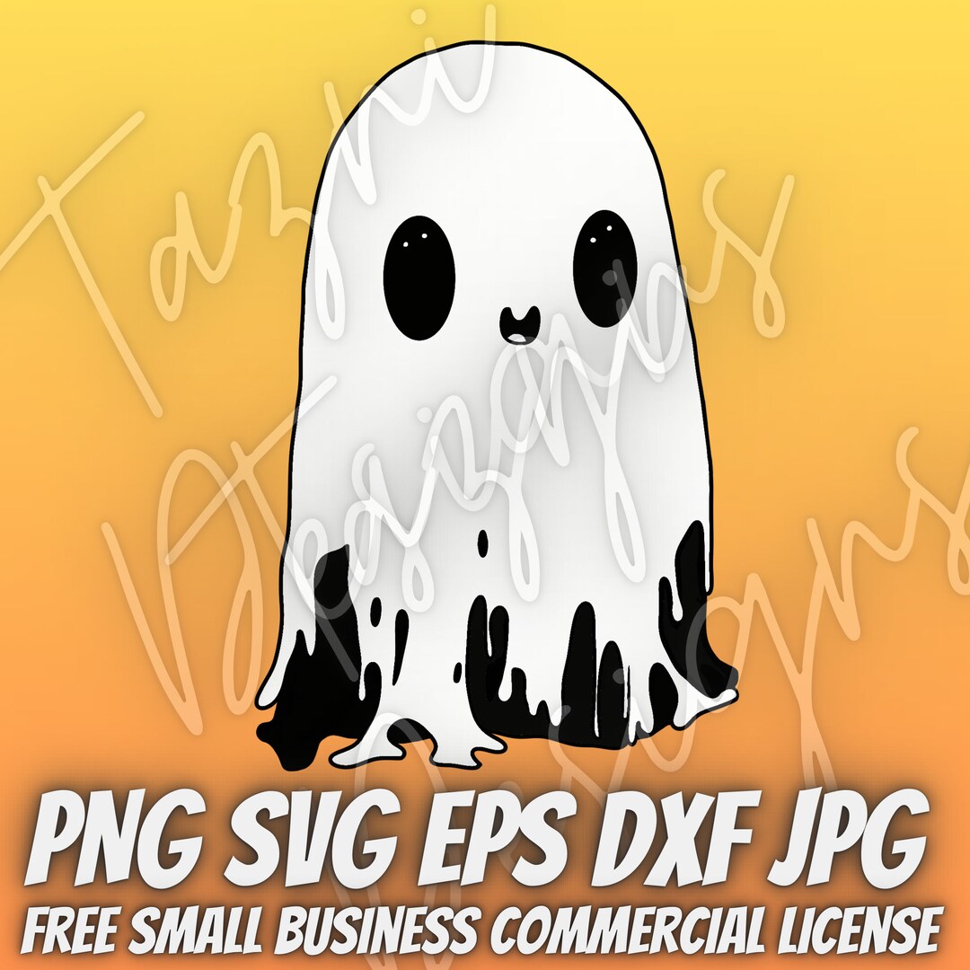 Ghost Decor SVG | Spooky Season | Melting Smile | Png Jpg Svg Dxf Eps ...