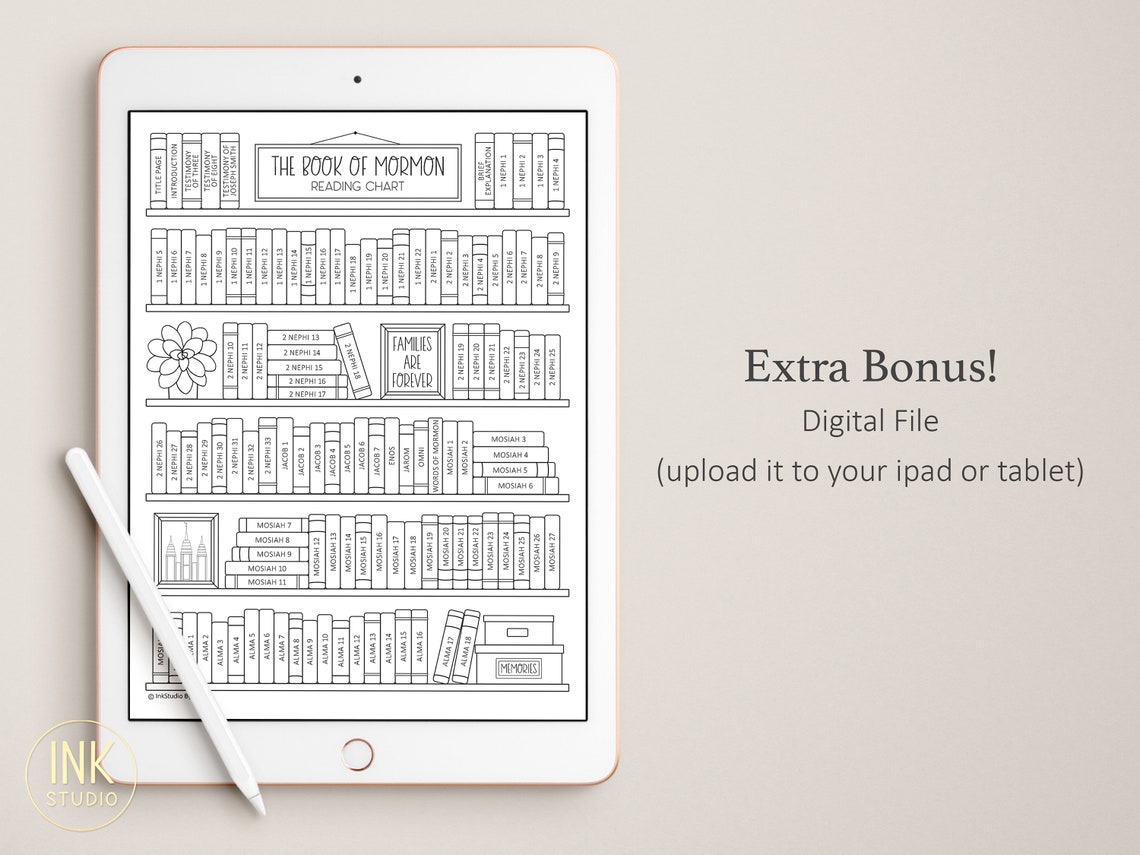 BOM Reading Chart-english LDS Young Women LDS Youth Relief | Etsy Australia