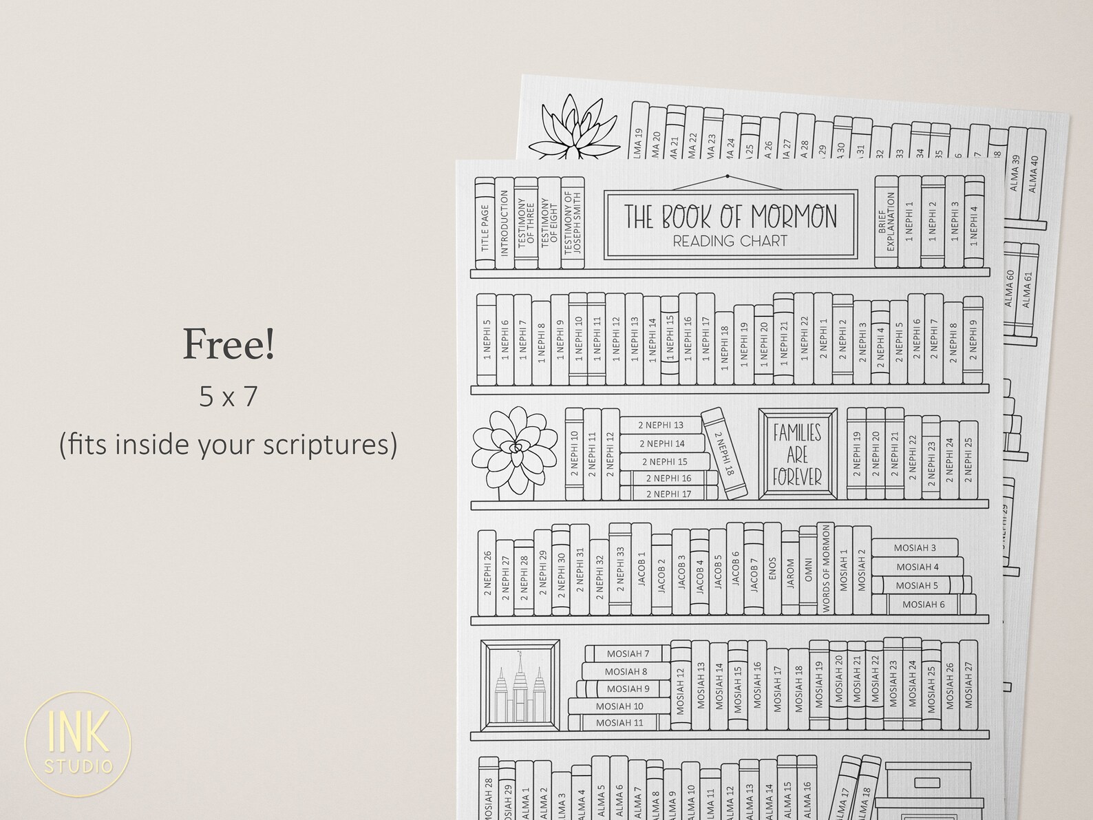 BOM Reading Chart-english LDS Young Women LDS Youth Relief | Etsy Australia