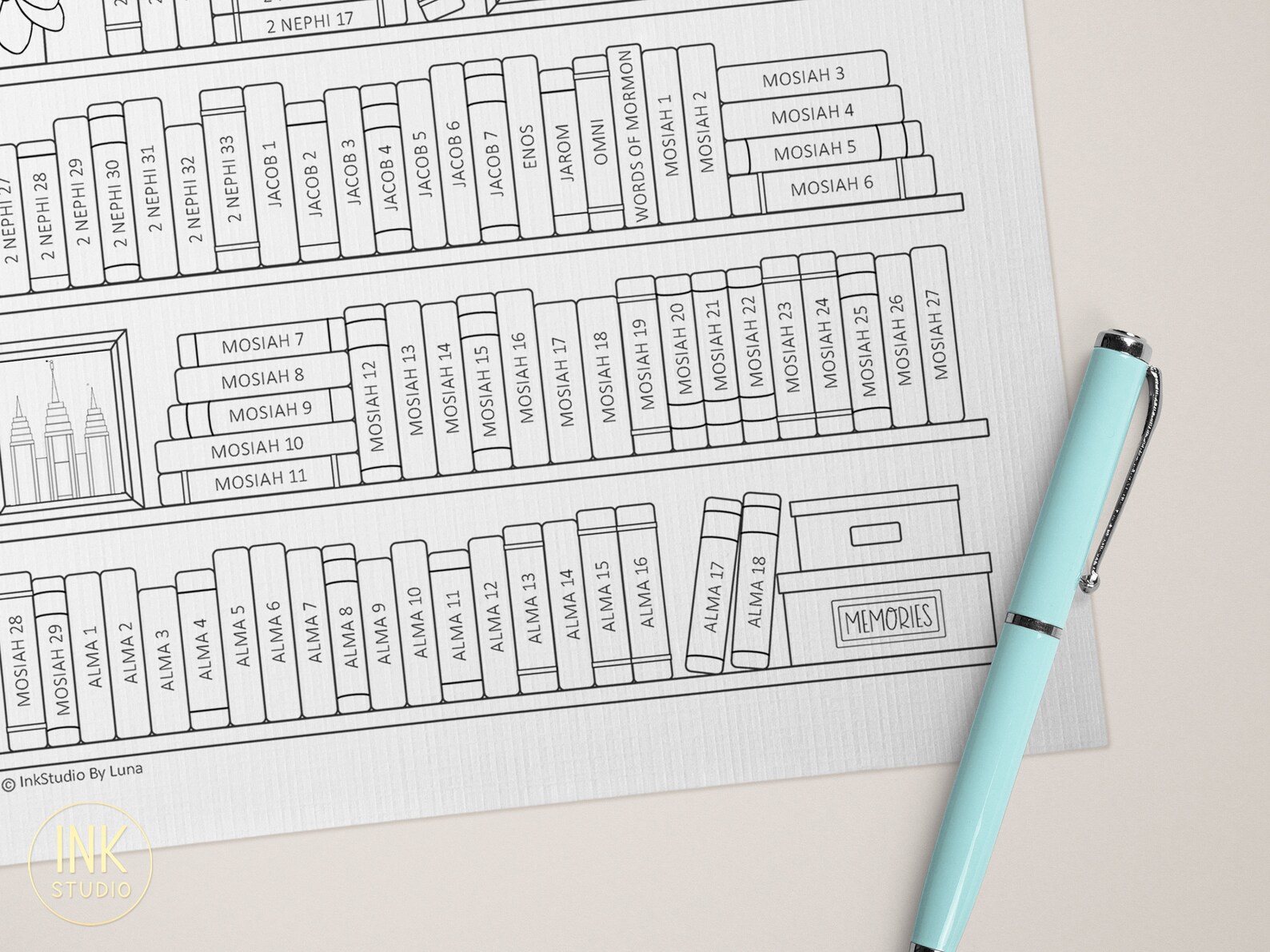 BOM Reading Chart-english LDS Young Women LDS Youth Relief | Etsy Australia