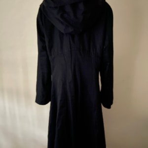 Vintage Long Black Cape Coat With Hood , Size M - Etsy