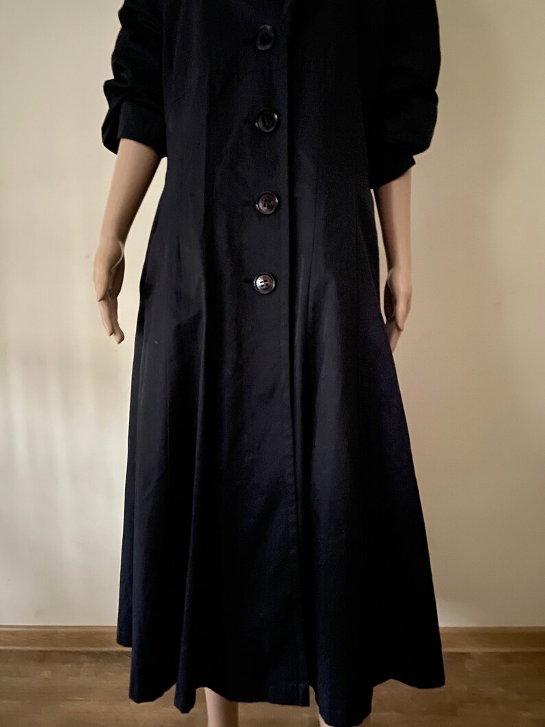 Vintage Long Black Cape Coat With Hood , Size M - Etsy