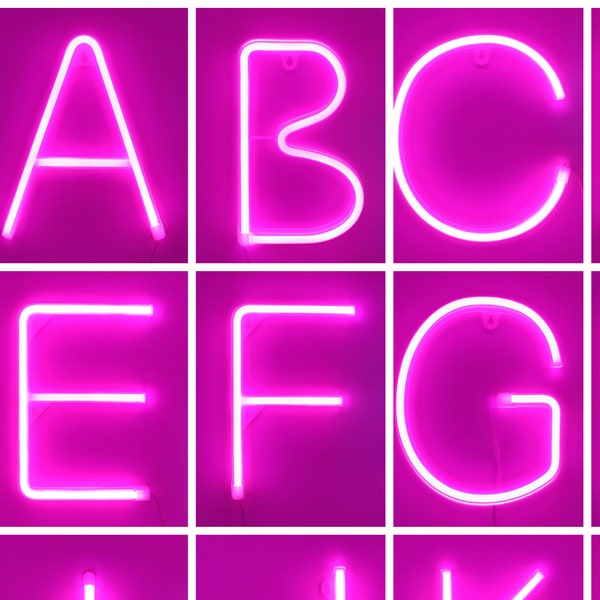 Neon Letters - Etsy