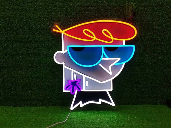 Dexter Wall Neon Wall Neon Lamps Cartoon Character Light | Etsy