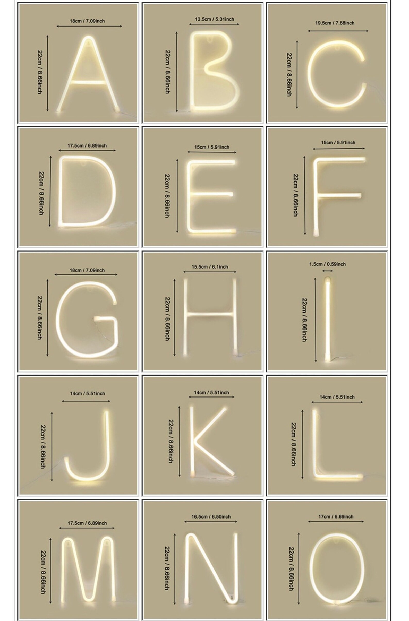 LED Alphabets Numbers Letters NEON Kids Wall Decor - Etsy Canada