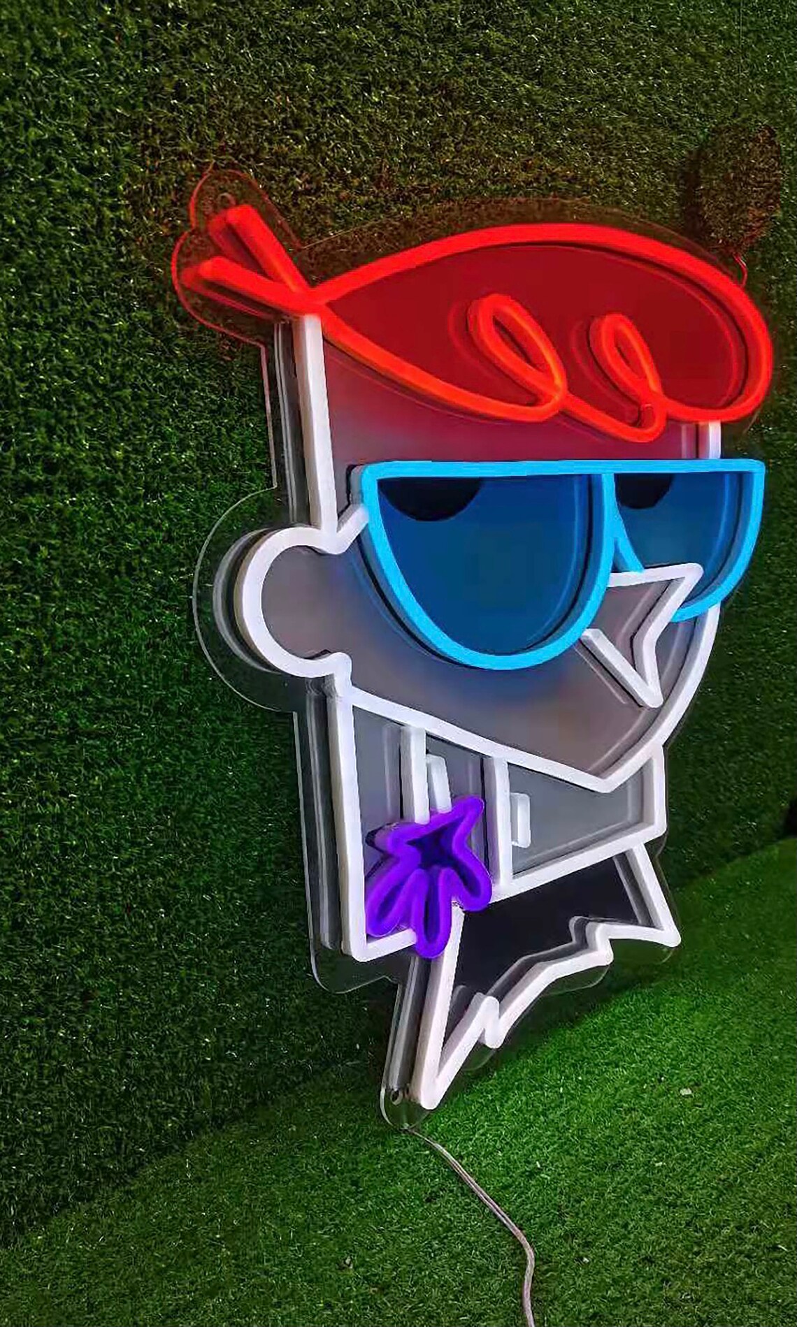 Dexter Wall Neon Wall Neon Lamps Cartoon Character Light - Etsy