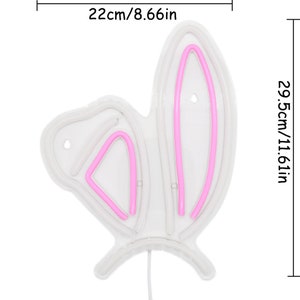 Neon Bunny Led Sign, Neon Lamps for Kids Room, Quirky Neon Lights ...