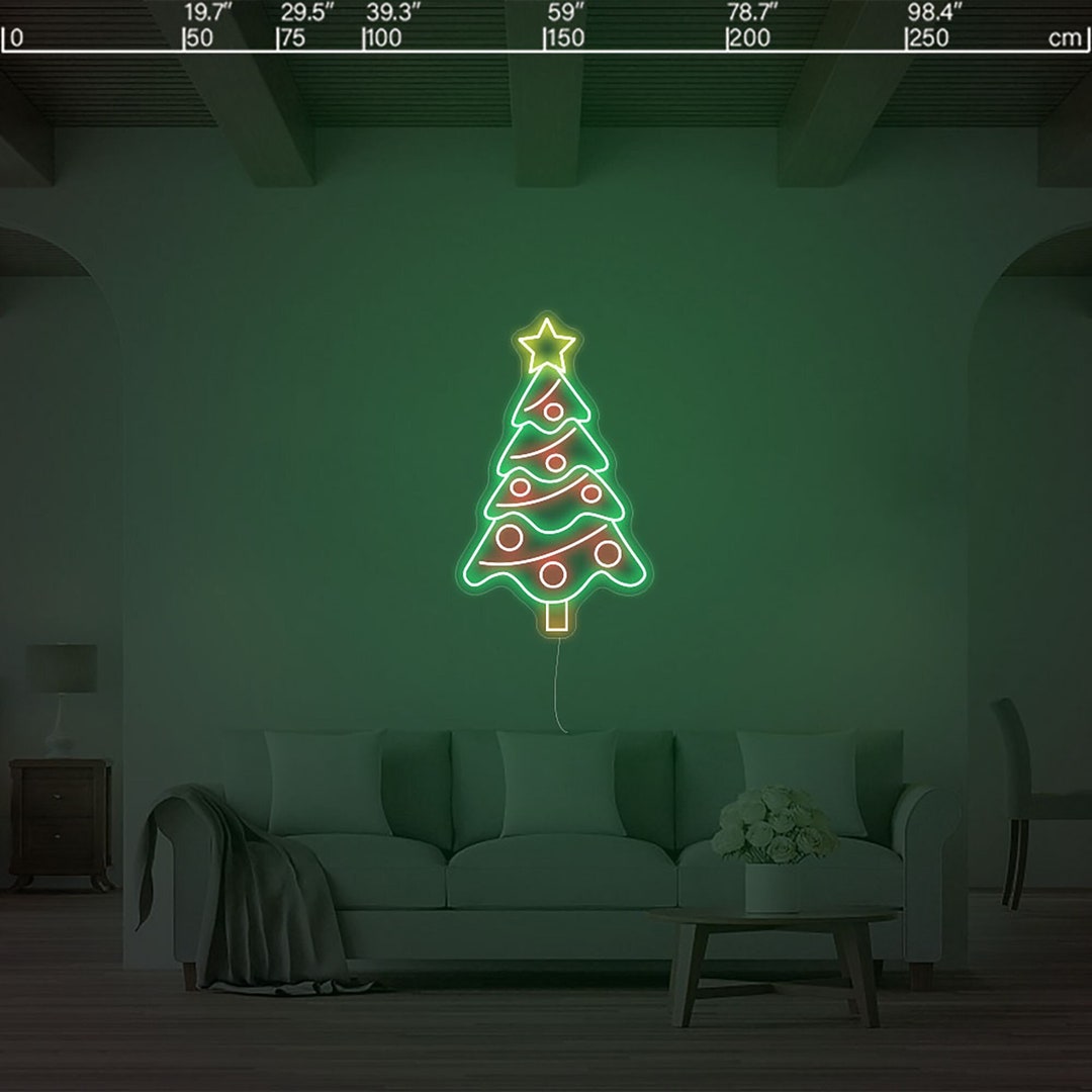 Christmas Tree Neon Sign for Wall Decorations - Etsy