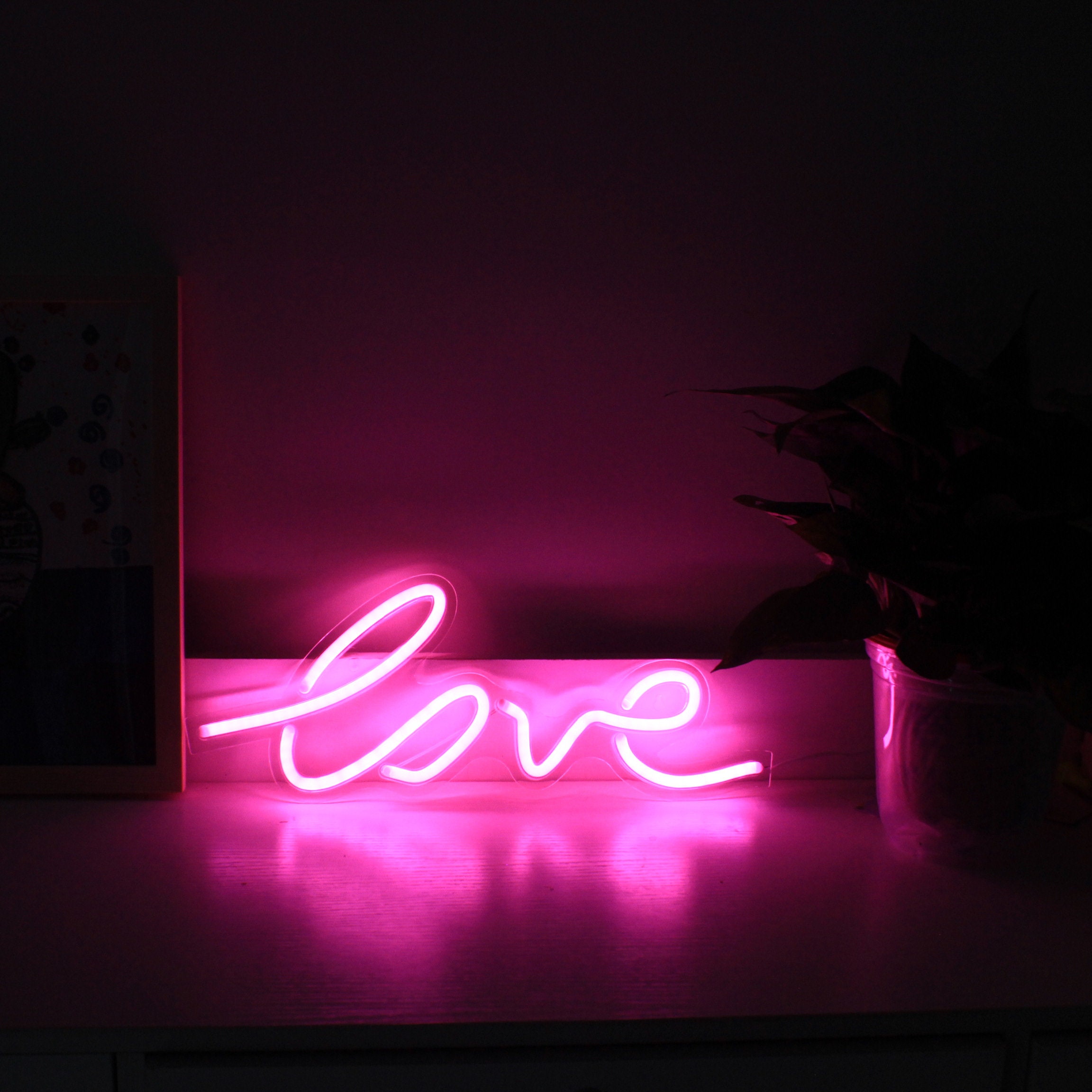 Valentine's Day Love Neon Sign for Gifts Night lamps Wall | Etsy