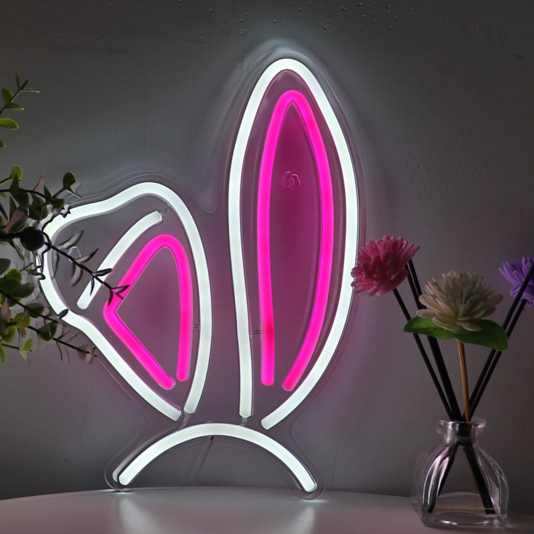 Neon Bunny Led Sign, Neon Lamps for Kids Room, Quirky Neon Lights ...
