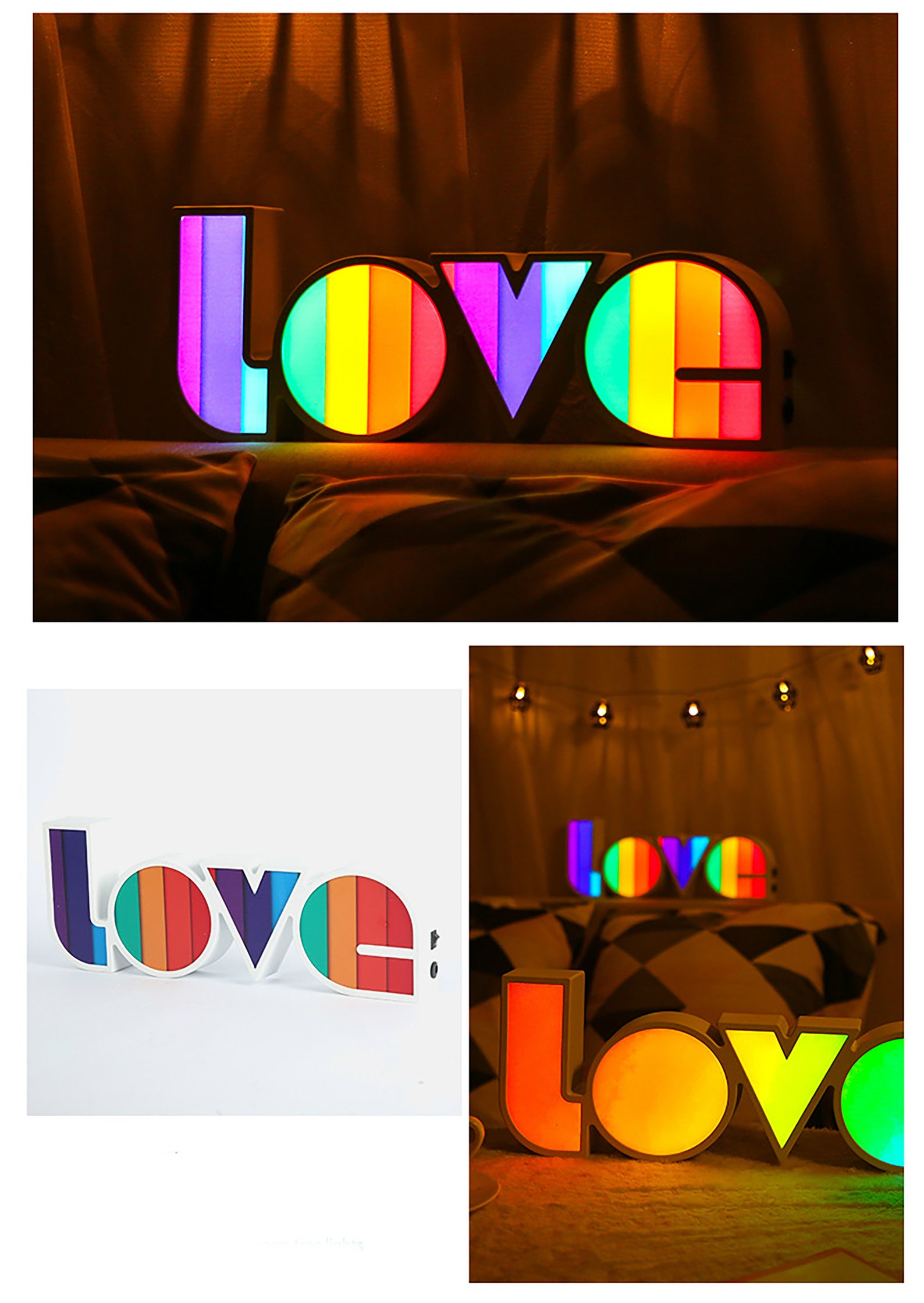 Love Light Colorful LED Lamp Romantic Gift Couples Lamp - Etsy