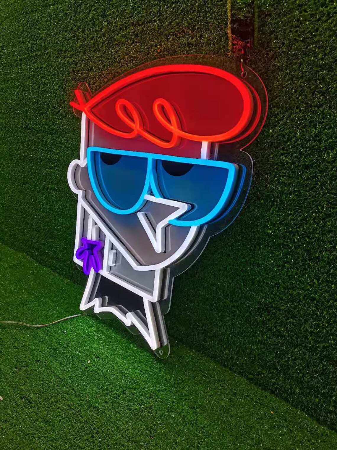 Dexter Wall Neon Wall Neon Lamps Cartoon Character Light | Etsy