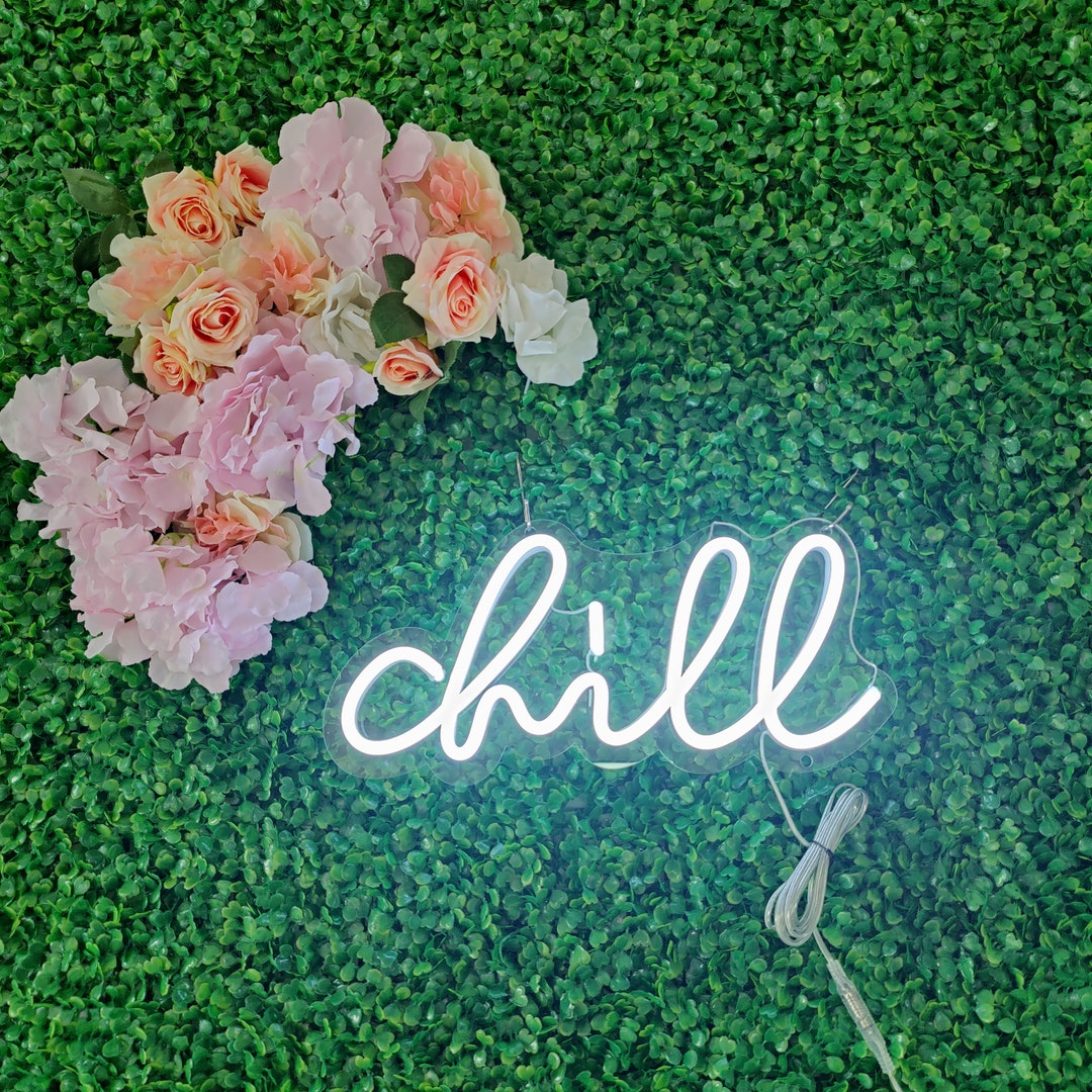 Neon Chill Quotes Light Customised Neon Decorations Wall - Etsy