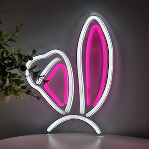 Neon Bunny Led Sign, Neon Lamps for Kids Room, Quirky Neon Lights ...
