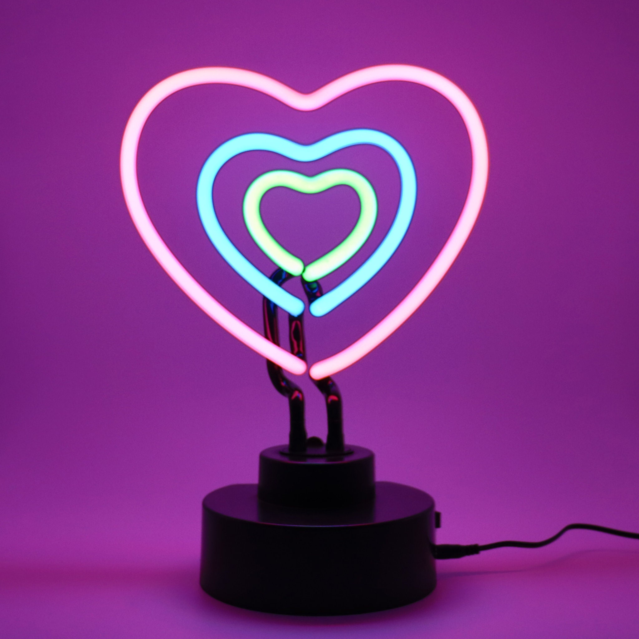 Glass Neon Table Light Wedding Gifts Party room Decoration | Etsy