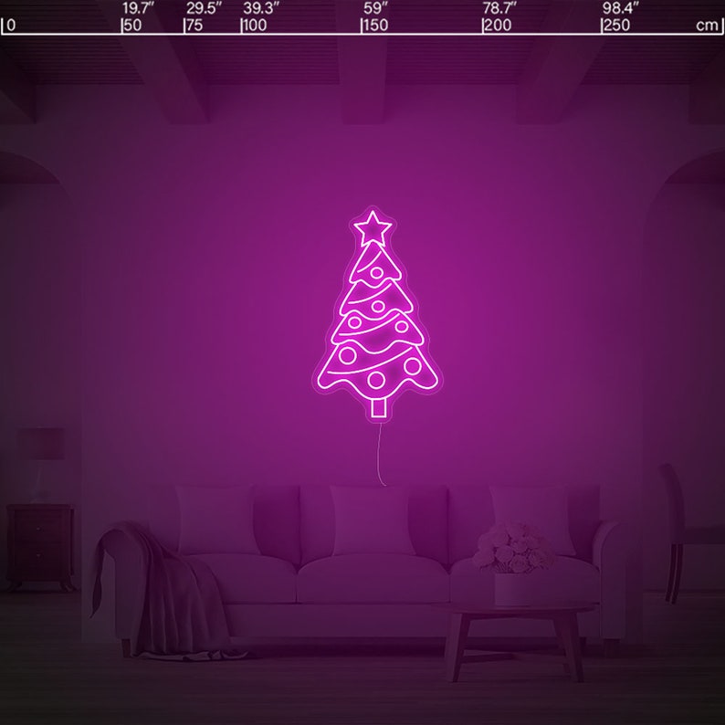 Christmas Tree Neon Sign for Wall Decorations - Etsy