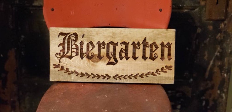 German Beer Garden Sign/ Biergarten Sign/ Wedding | Etsy