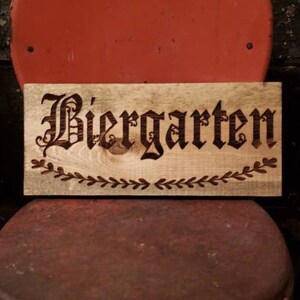 German Beer Garden Sign/ Biergarten Sign/ Wedding | Etsy