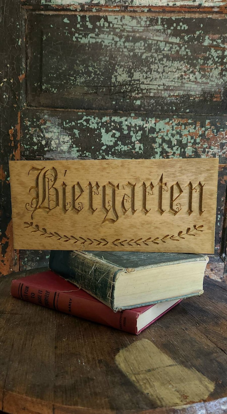 German Beer Garden Sign/ Biergarten Sign/ Wedding Entertainment/ Any ...