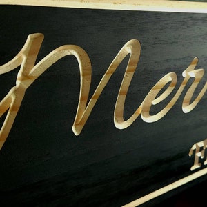 Custom Last Name Merry Christmas Sign/ 30 Inch Merry Christmas Sign ...