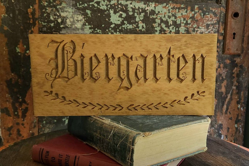 German Beer Garden Sign/ Biergarten Sign/ Wedding Entertainment/ Any ...