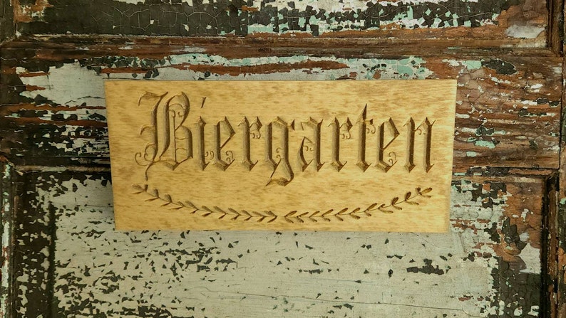 German Beer Garden Sign/ Biergarten Sign/ Wedding Entertainment/ Any ...