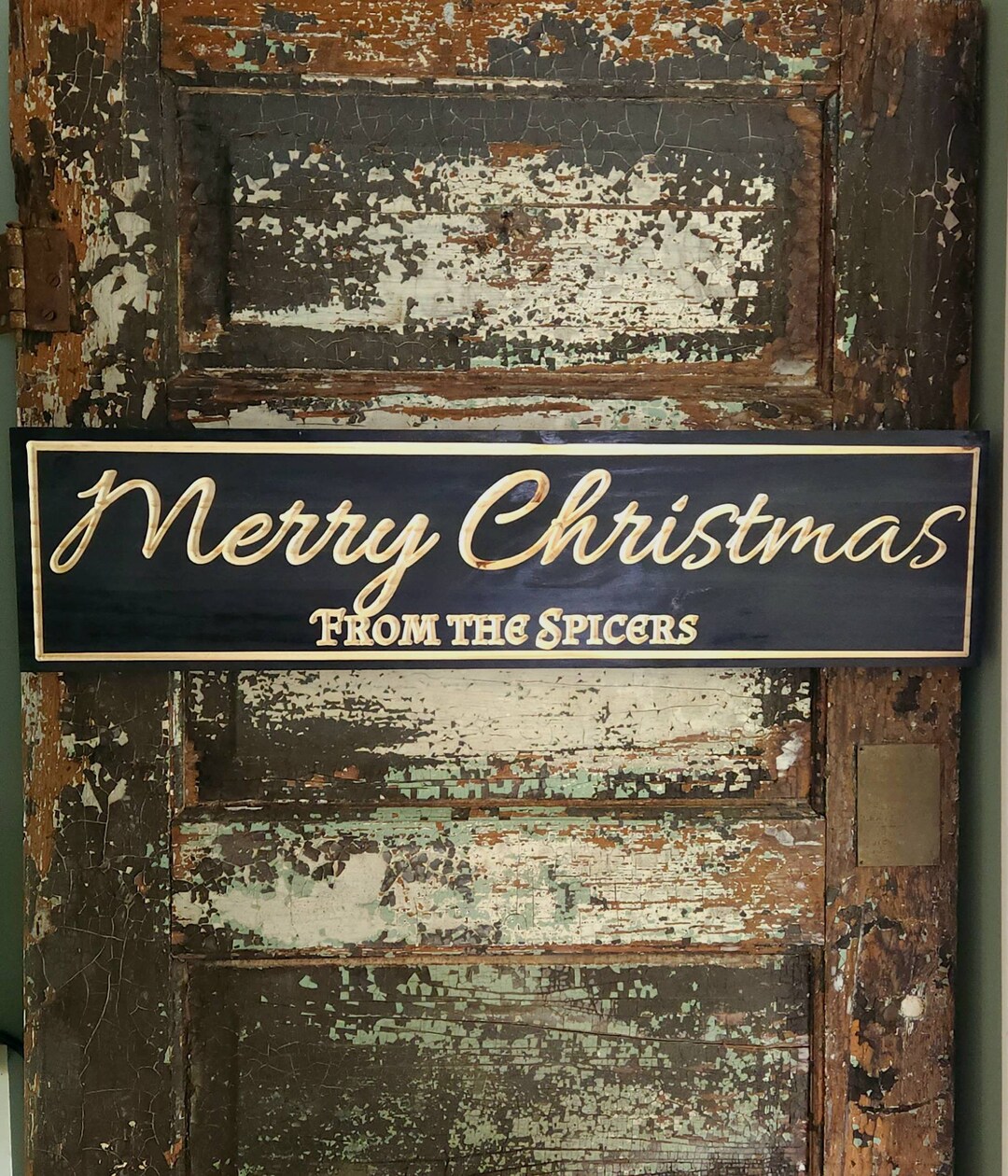 Custom Last Name Merry Christmas Sign/ 30 Inch Merry Christmas Sign ...