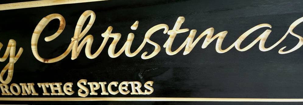 Custom Last Name Merry Christmas Sign/ 30 Inch Merry Christmas Sign ...