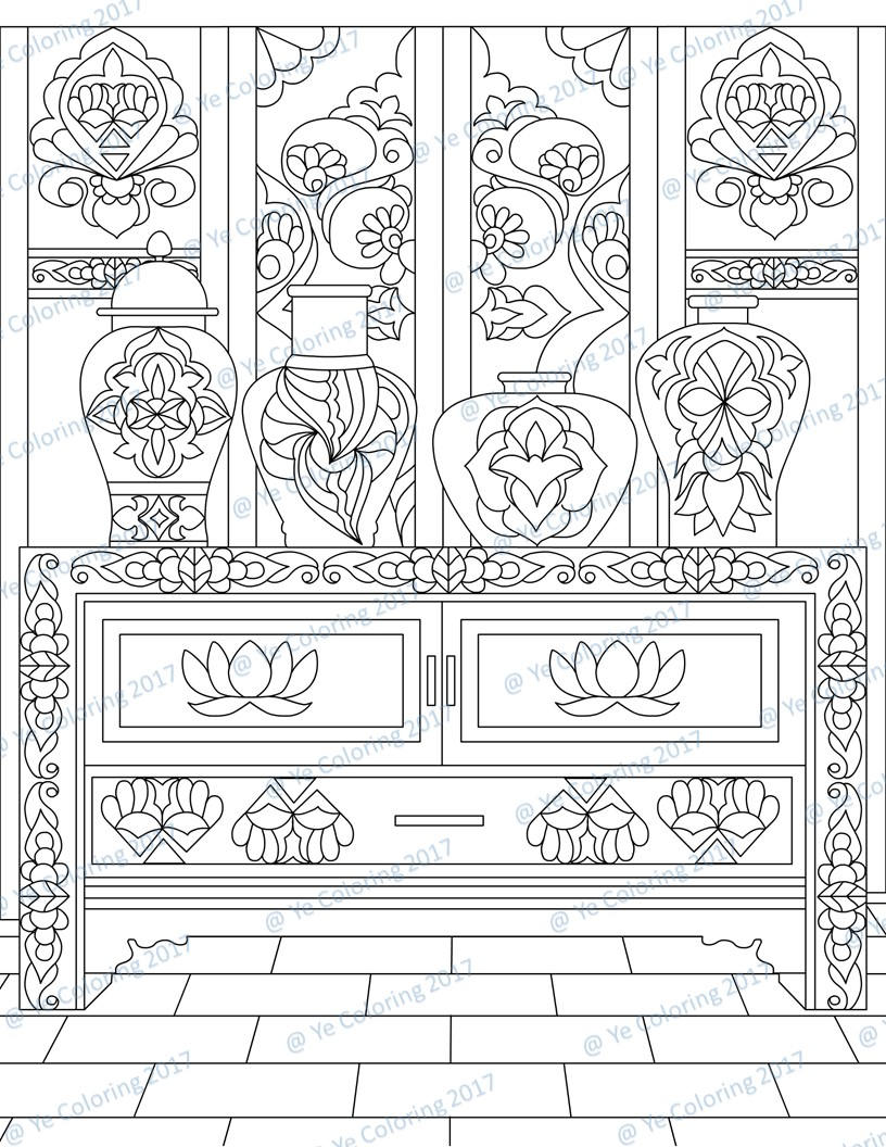 Vases Coloring Page Printable File - Etsy